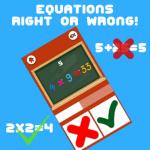 Play Equations Right or Wrong! game online on pbskidsgames.games